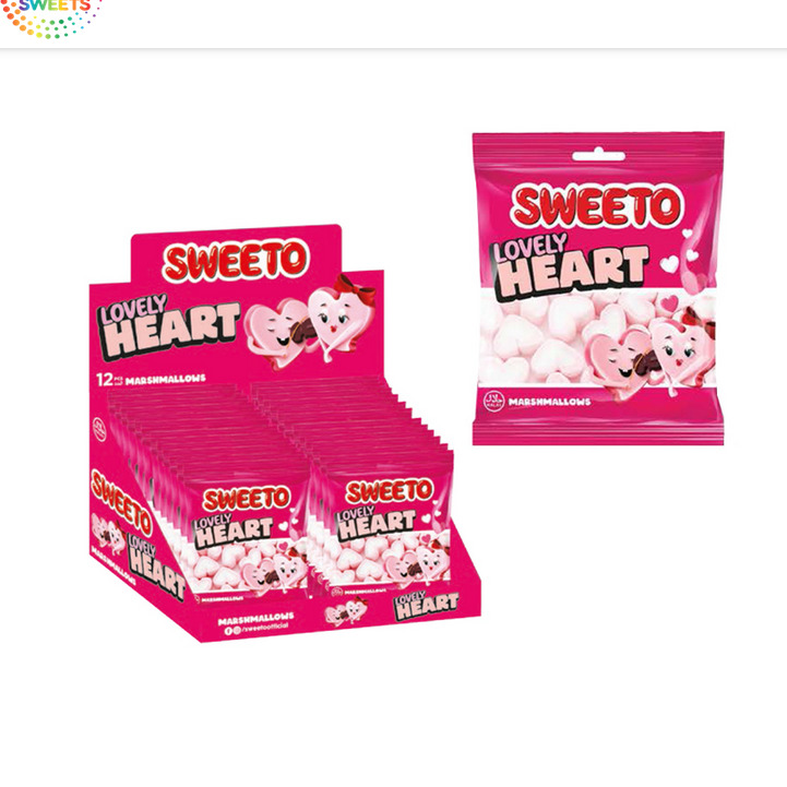 Sweeto Lovely Heart Halal Marshmallows 60 gram – snoeperd
